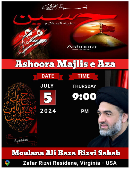 Ashoora Majlis e Aza Template | PosterMyWall