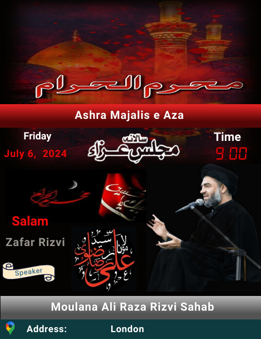 Ashra Majalis E Aza Template Postermywall