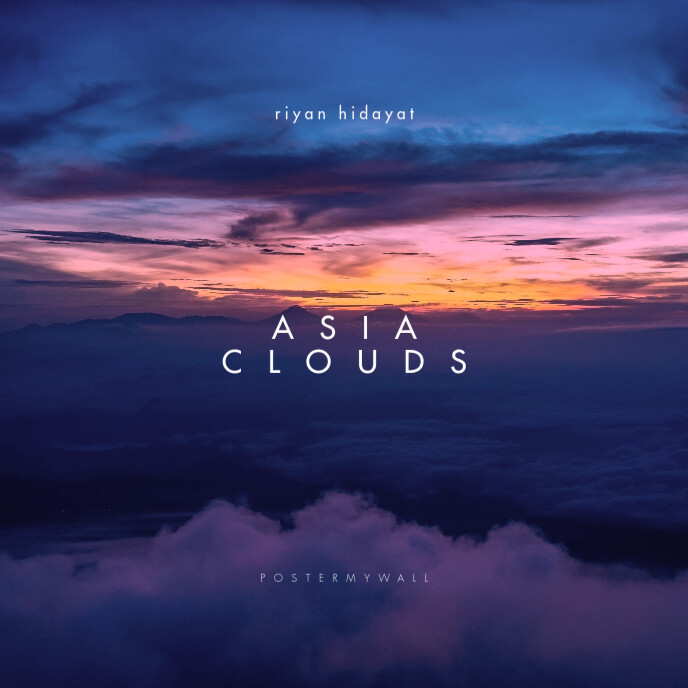 Copy of Asia Clouds Simple CD Cover Music | PosterMyWall