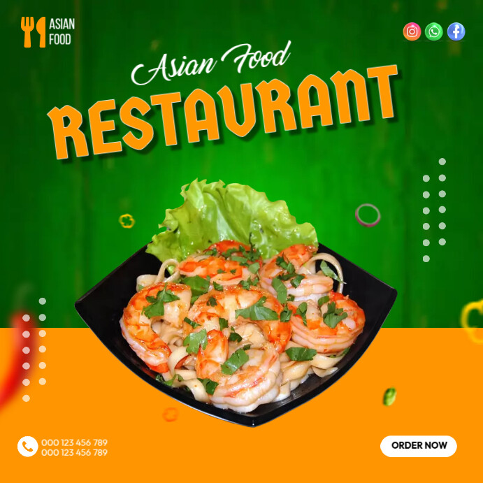 Asian Food Ads Template | PosterMyWall