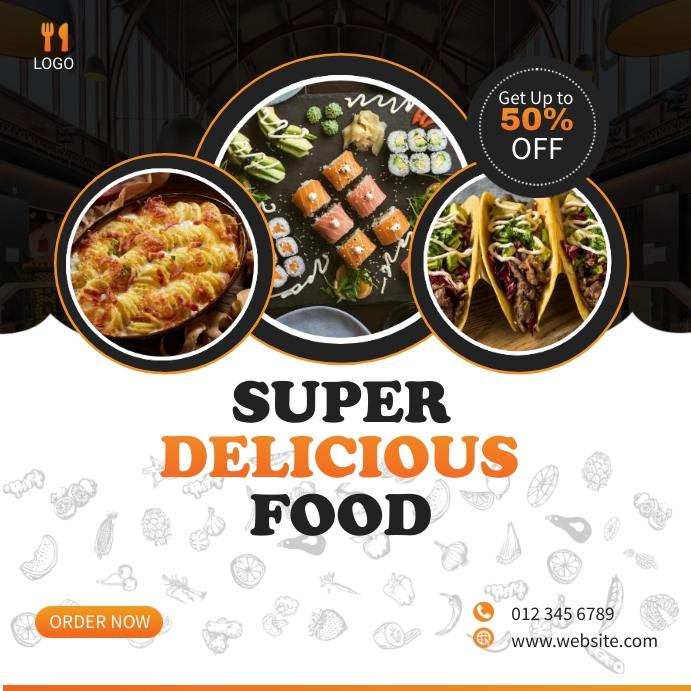 Asian Food Menu Ads Template | PosterMyWall