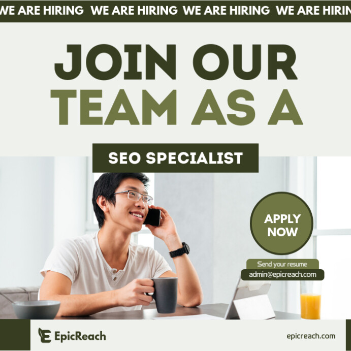 Copy of Asian Man Hiring Social Media Post | PosterMyWall