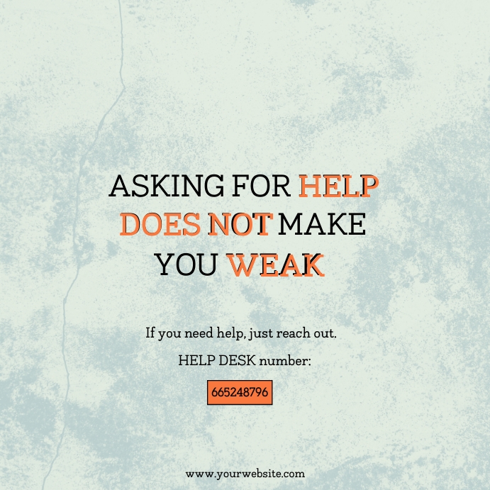 Ask for help Template | PosterMyWall
