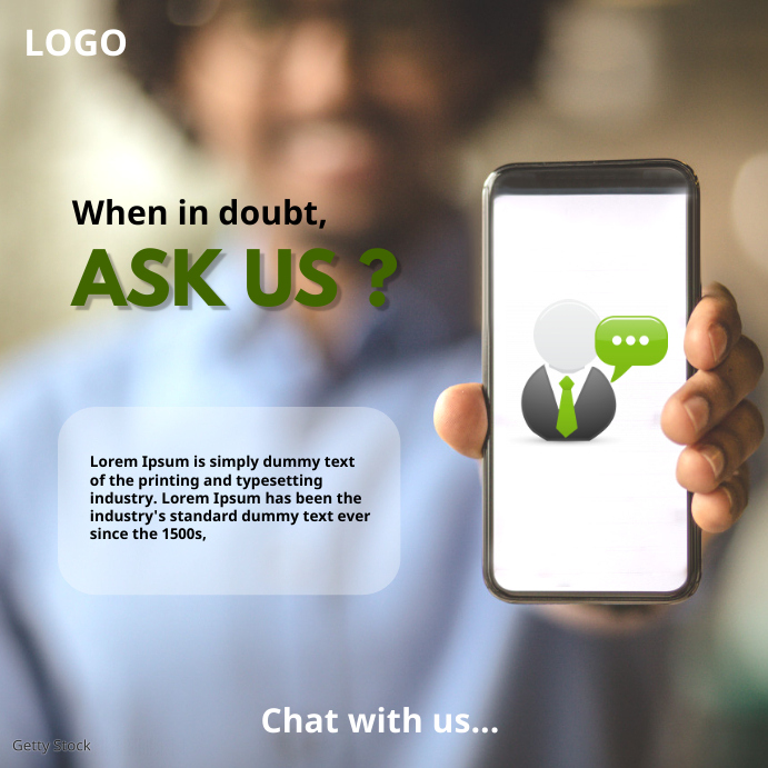 Ask Us Template | PosterMyWall