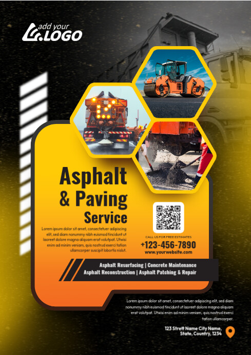 Copy of Asphalt & Paving Service | PosterMyWall