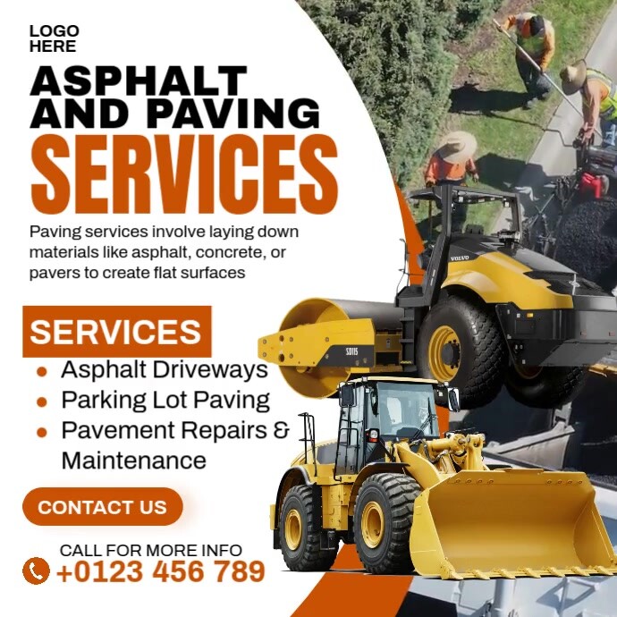 Asphalt And Paving Services Template | PosterMyWall