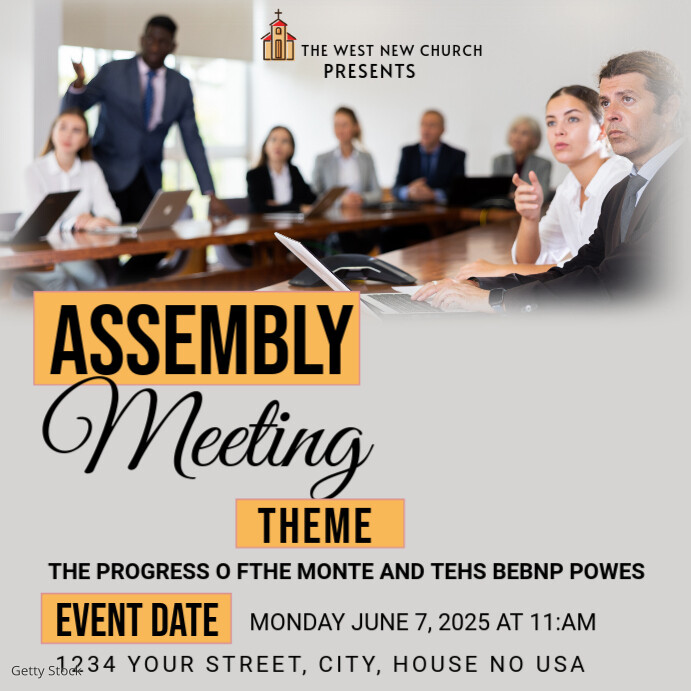 Copy of ASSEMEBLY MEETING | PosterMyWall