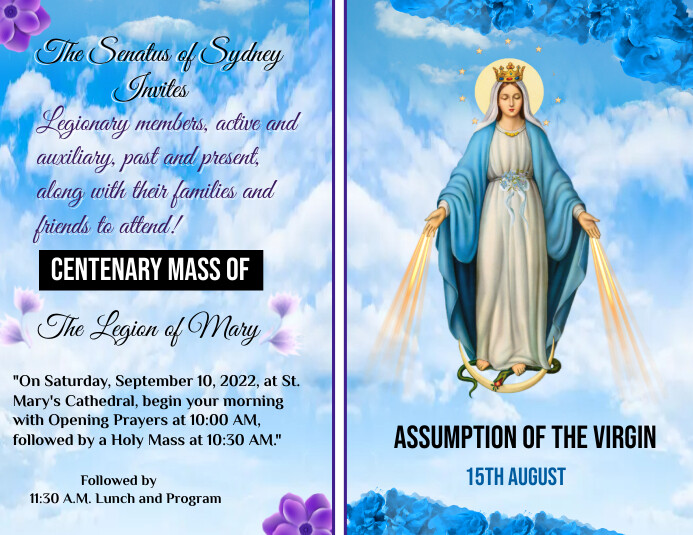 assumption of blessed virgin mary flyer Template | PosterMyWall