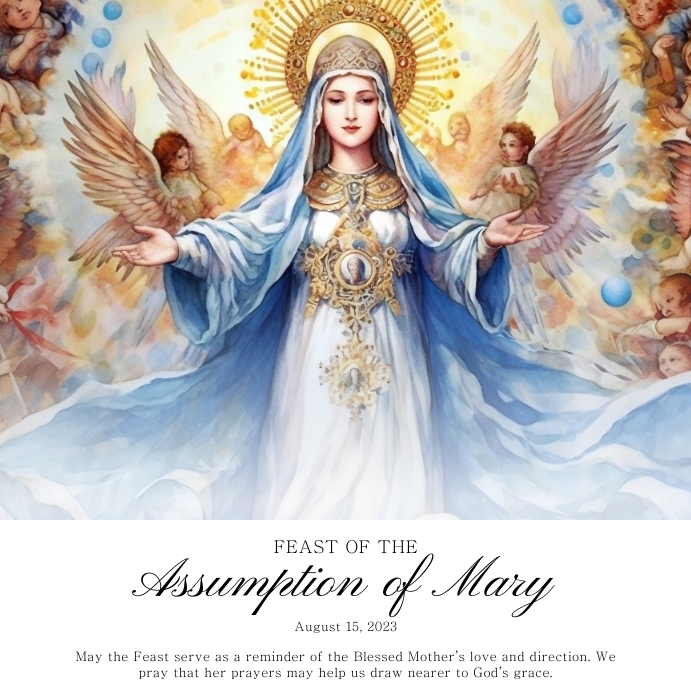 Assumption of Mary Template | PosterMyWall
