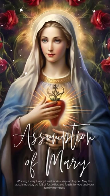 Assumption of Mary Template | PosterMyWall