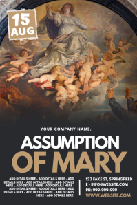 Assumption Of Mary Poster Template | PosterMyWall