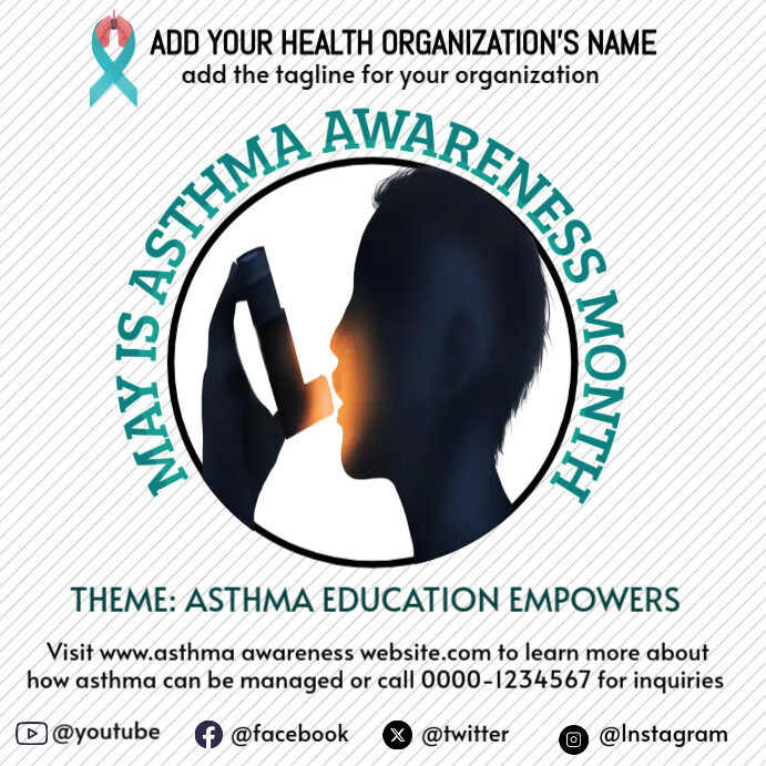Asthma awareness month flyer template | PosterMyWall
