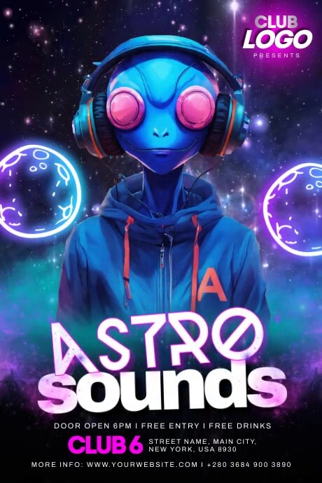 Plantilla de Astro Sounds | PosterMyWall