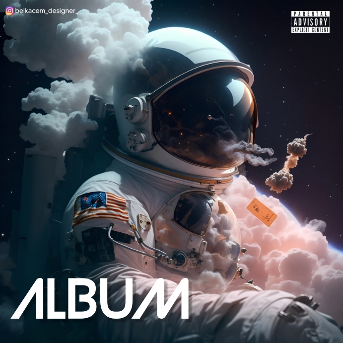 Plantilla de astronaunt cover art | PosterMyWall