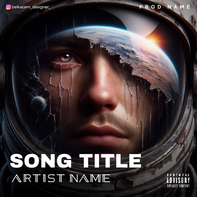 Astronaut Album Cover Templat | PosterMyWall