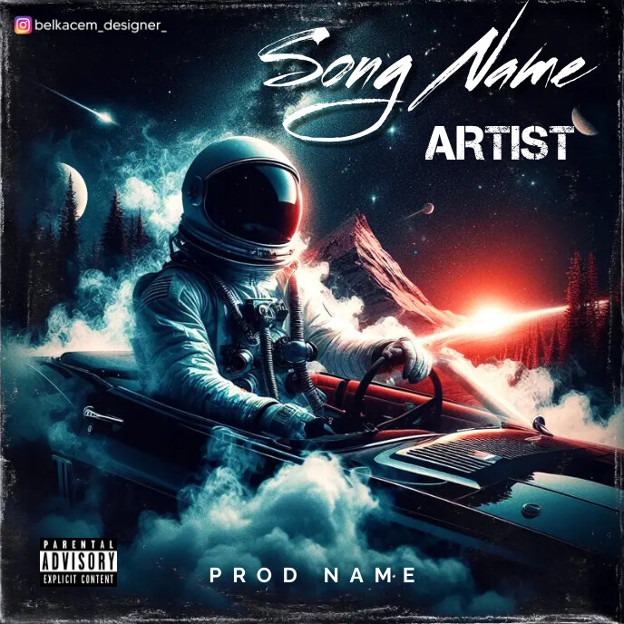 astronaut cover art Template | PosterMyWall