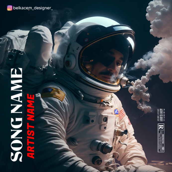Copy of astronaut mixtape cover by belkacem designer | PosterMyWall