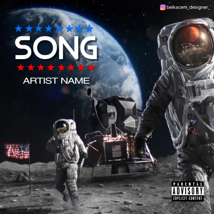 astronaut mixtape cover Template | PosterMyWall