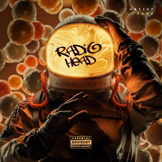 Astronaut Modern Album Cover Template | PosterMyWall