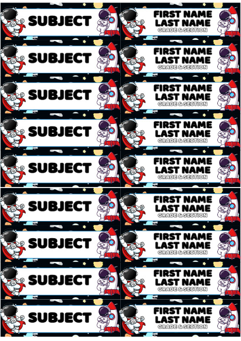 Astronaut Name Tag Template | PosterMyWall