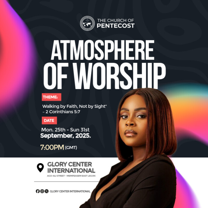 Atmosphere of Worship Church Design Template | PosterMyWall