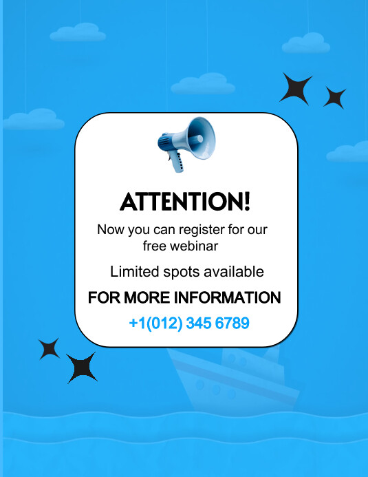 Plantilla de Attention announcement! Flyer | PosterMyWall