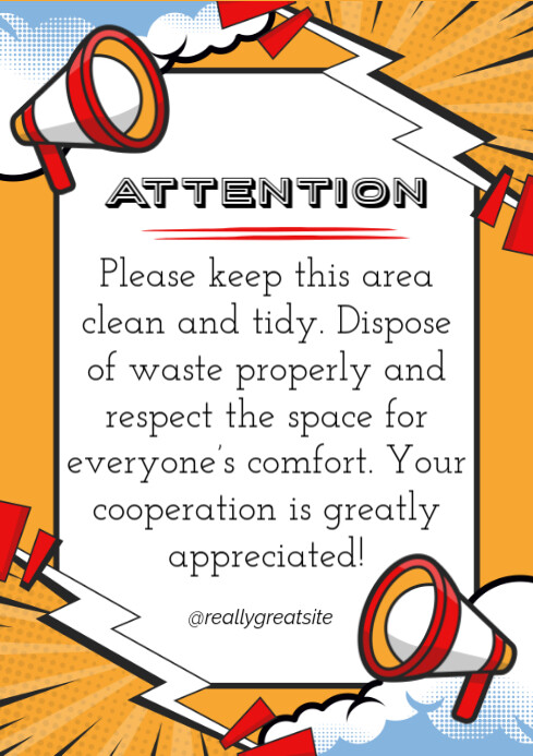 Attention Template | PosterMyWall