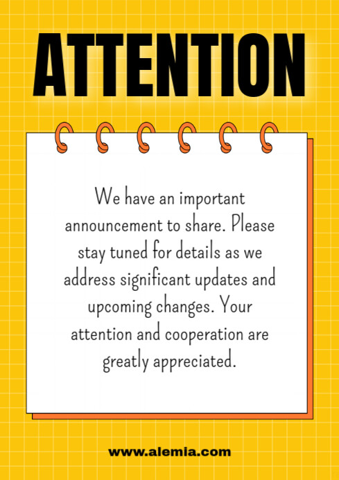 Attention Template | PosterMyWall