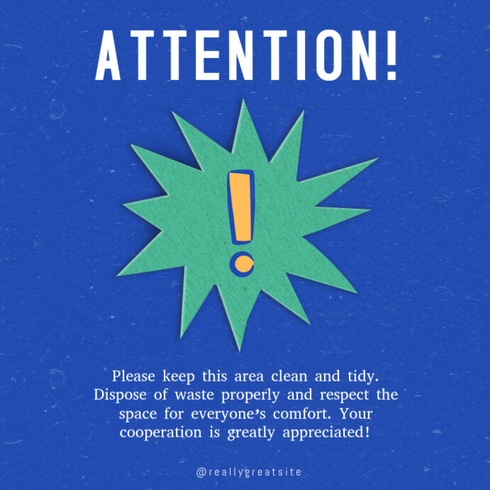 Attention Template | PosterMyWall