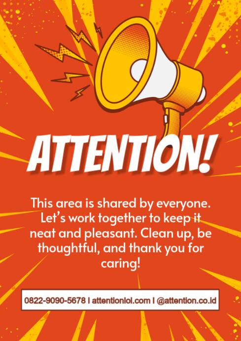 attention Template | PosterMyWall