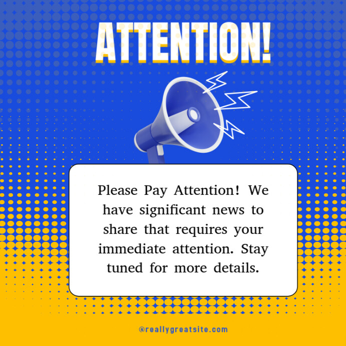 Attention Template | PosterMyWall