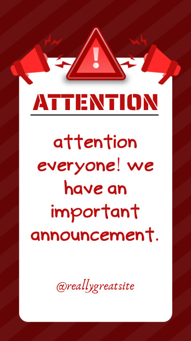 Attention Template | PosterMyWall