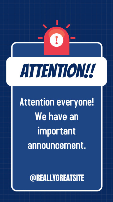 Attention Template | PosterMyWall