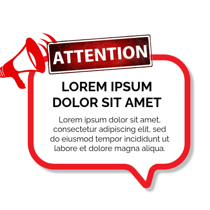 Copy of Attention | PosterMyWall