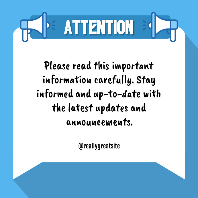 Copy of Attention | PosterMyWall