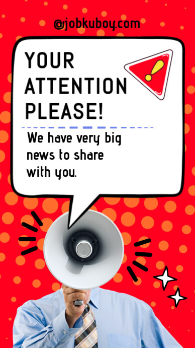 Copy of attention | PosterMyWall