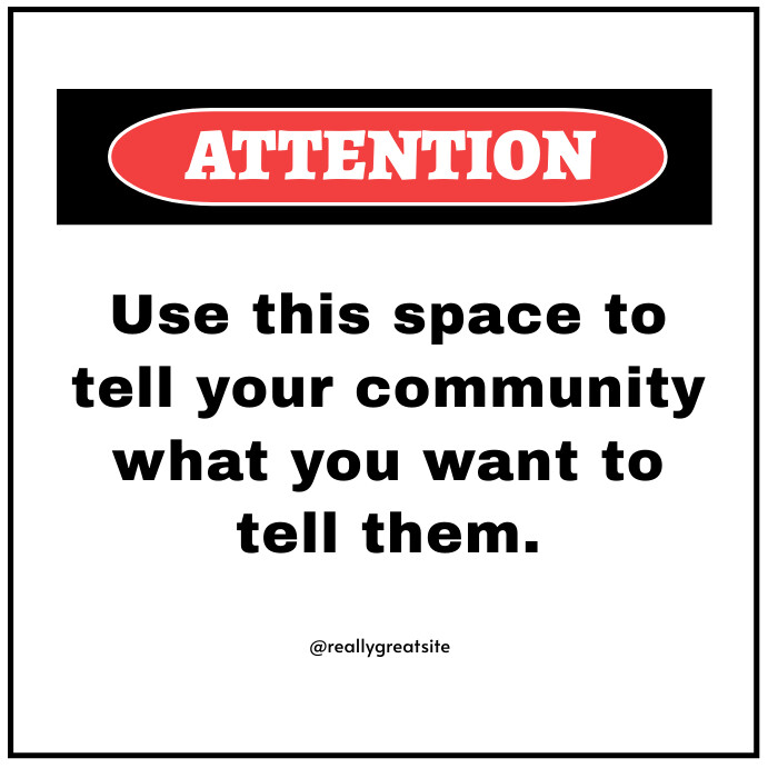 Attention Template | PosterMyWall