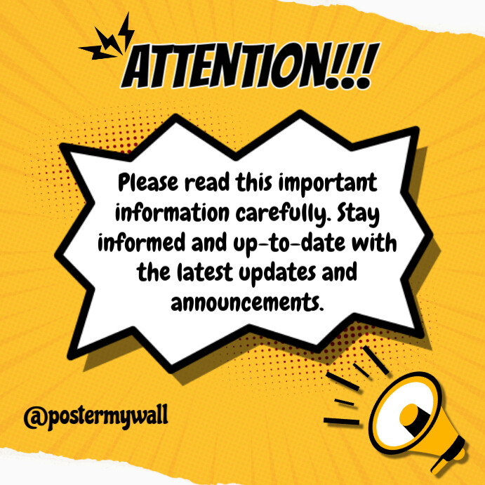 Copy of Attention | PosterMyWall