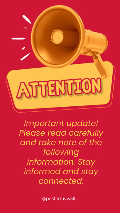 Copy of Attention | PosterMyWall