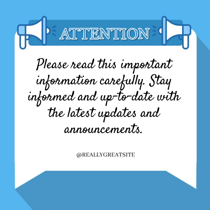 Attention Template | PosterMyWall