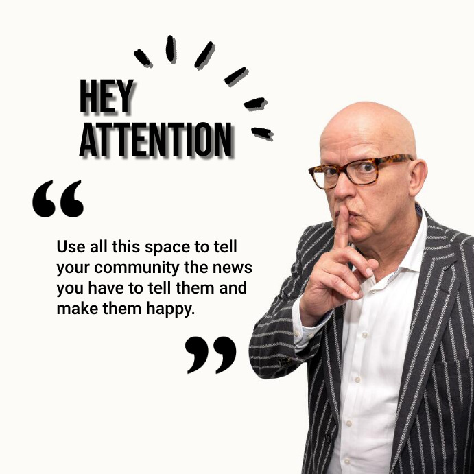 Attention Template | PosterMyWall