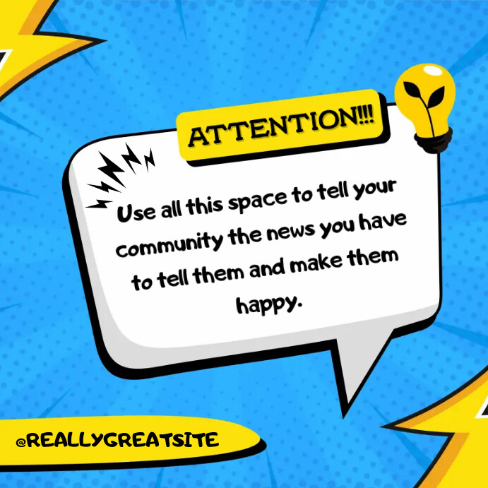 Attention Template | PosterMyWall