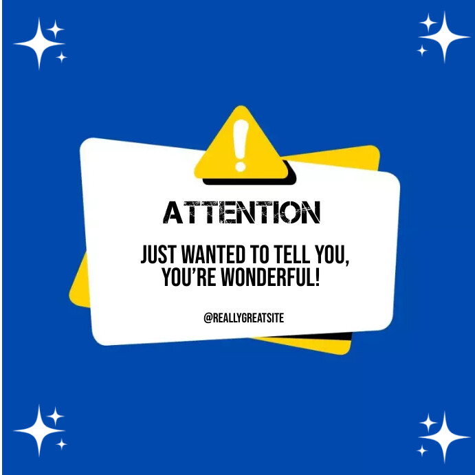 Plantilla de attention instagram post | PosterMyWall