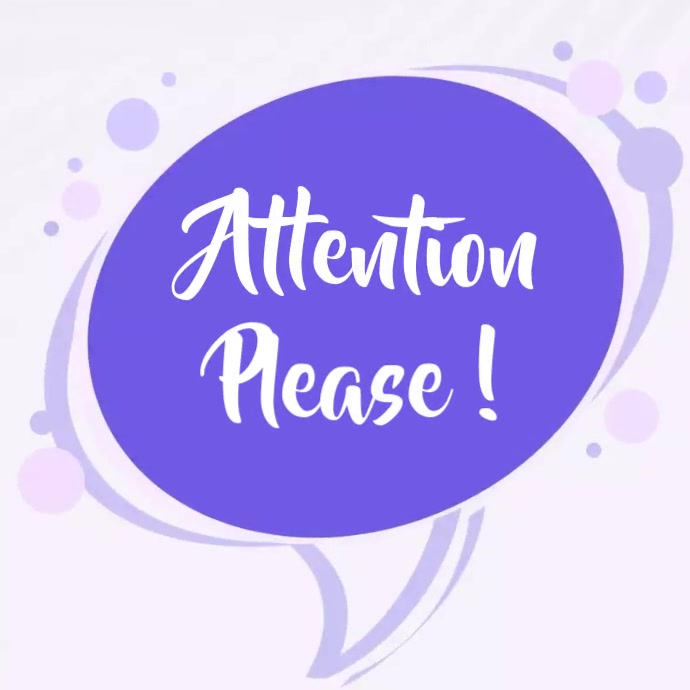 Attention Please ! Template | PosterMyWall