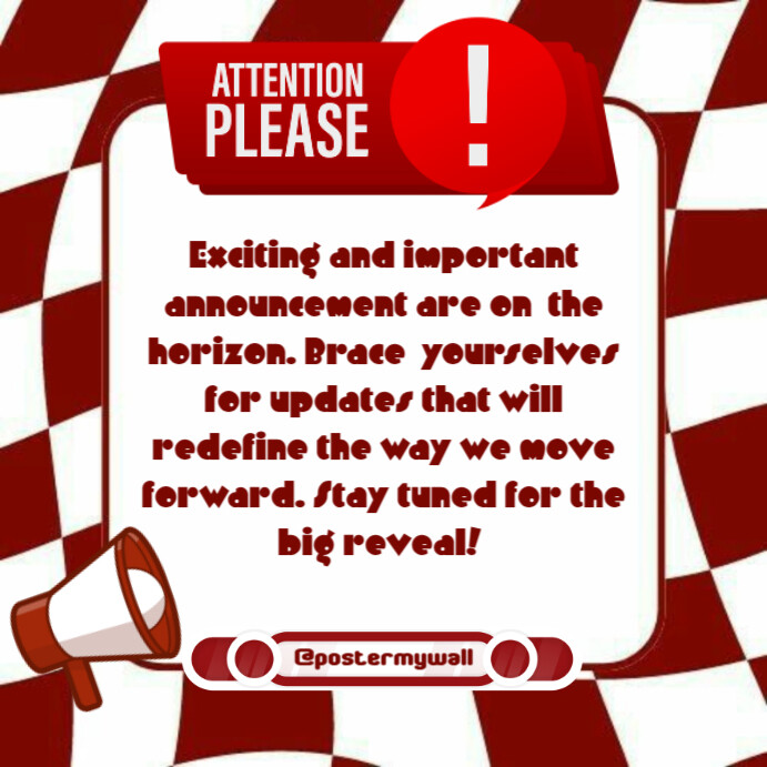 Attention Please Template | PosterMyWall