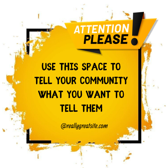 Attention Please Template | PosterMyWall