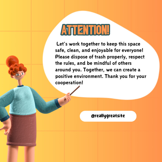 Attention Please Template | PosterMyWall