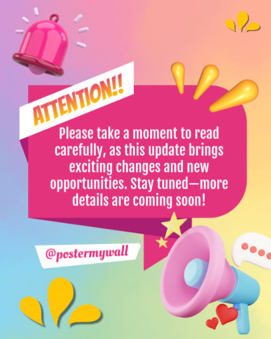 Attention Please Template | PosterMyWall