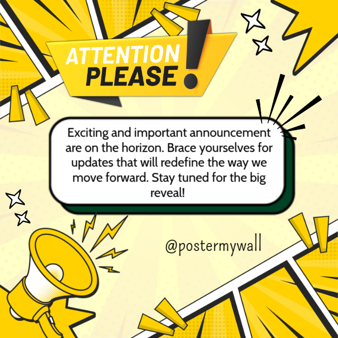 Attention Please Template | PosterMyWall