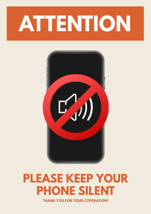 Attention Please Keep Your Phone Silent Template | PosterMyWall